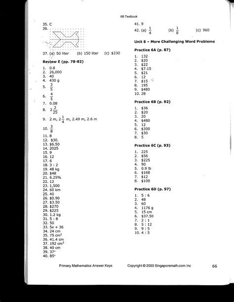 Singapore Math 6b Answer Key Pdf