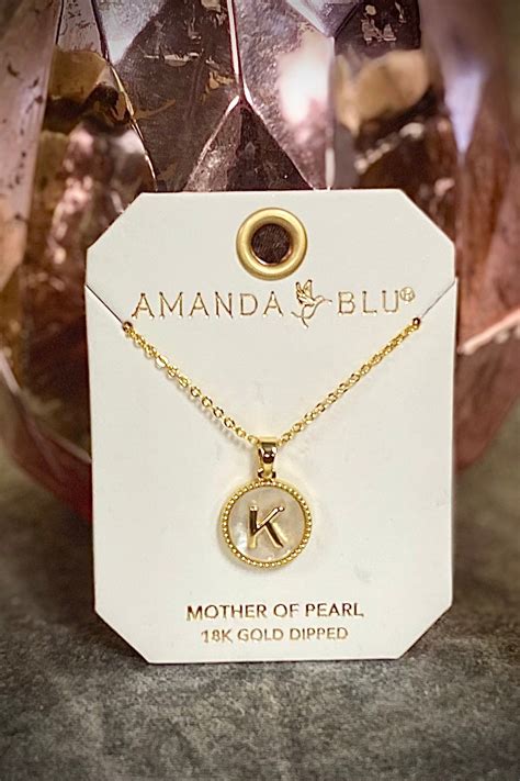 Amanda Blu Mother Of Pearl Initial Necklace In Gold Boutique Tallulah