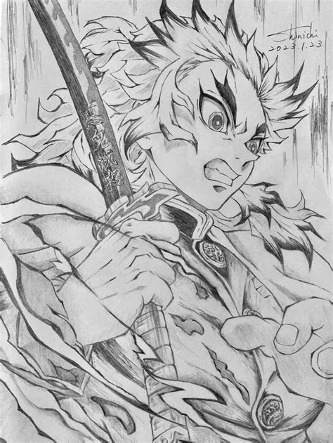 I Redrew Rengoku Rdemonslayeranime
