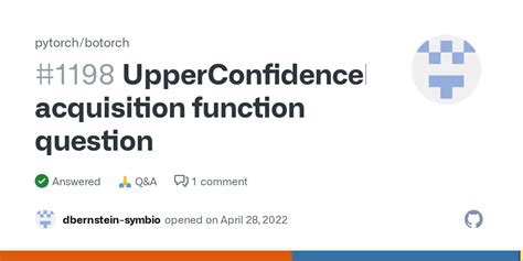 upperconfidencebound acquisition function question · pytorch botorch