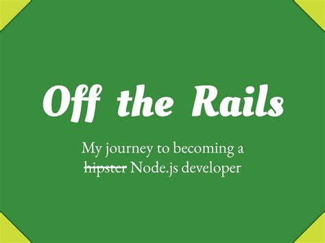 Off The Rails Speaker Deck