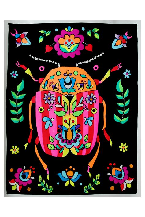 Illustrated Bug Ink On Paper Made By Me 2023 R Art