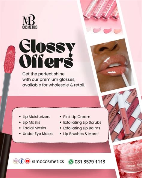 Poster Design For Lipgloss Brand Balsamo Per Le Labbra Cura Delle