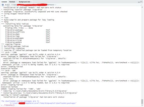 Help With Accessing And Updating Packages Installation Of Package Had Non Zero Exit Status