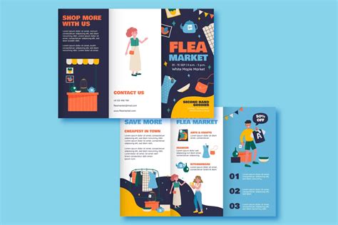 طرح لایه باز بروشور تبلیغاتی تجاری برای تمامی مشاغل بخصوص فروشگاه شماره 80 کد 25919