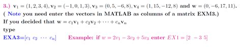 Solved Determine Whether W Is In The Span Of The Given Chegg