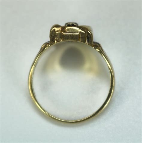 Vintage Ladies Class Ring 10k Yellow Gold Blue Topaz 1978 Etsy