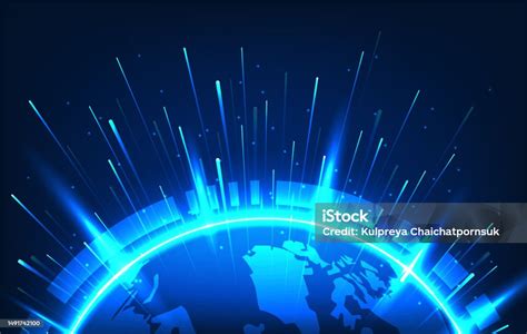 지구 기술 배경 기술은 통신 시스템으로 전 세계에 걸쳐 있습니다 네트워크 내에서 국제 비즈니스 및 스토리지 기술을 수행하는 데