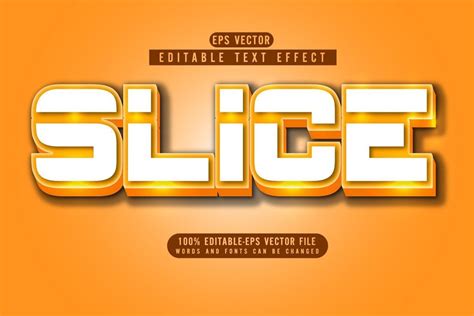 Editable Slice Text Effect Template Gráfico Por Truevector · Creative