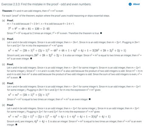 Solved Exercise 2 3 3 Find The Mistake In The Proof Odd And Chegg Com