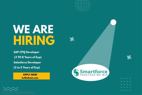 Hiring Smartforceitsolutions Sapcpqdeveloper Sap Salesforce