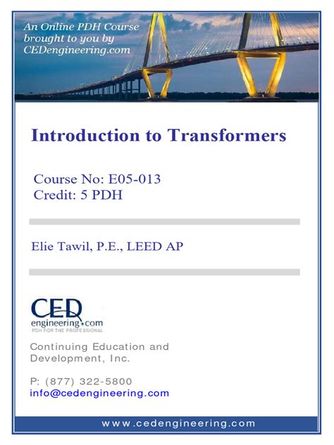 E05 013 Introduction To Transformers Us Pdf Transformer Inductor
