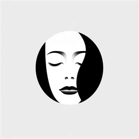 Premium AI Image A Woman S Face Is Drawn In A Circle