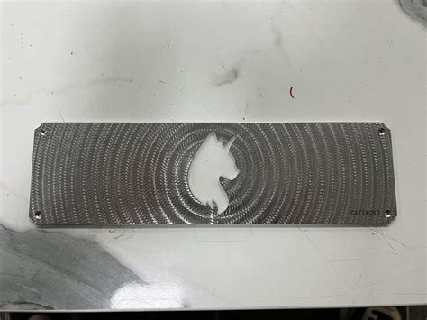 Custom Stainless Steel Weight Backplate With Mandala Pattern R Keyboardcustomservice