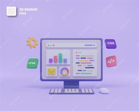 Premium Psd 3d Web Development Or Software Development Or Web Design User Interface Ui And