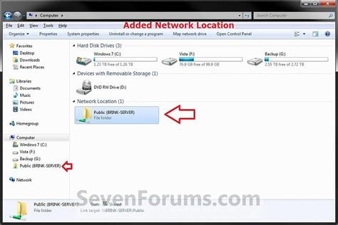 Add Network Location Shortcut Create Windows 7 Help Forums