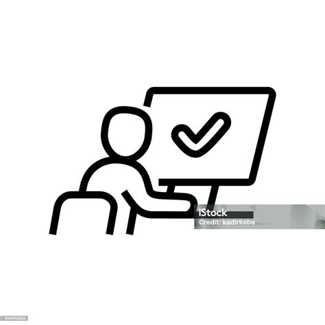 Checkmark Validation And Refusal Line Icon Endorsing Reject Group Of