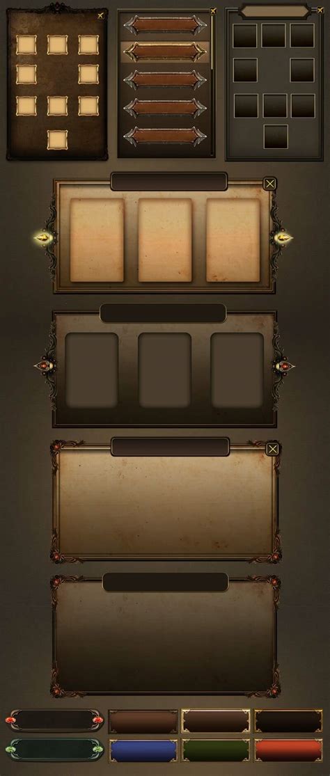 Artstation Fantasy Game Ui Game Ui Fantasy Games Steampunk Games