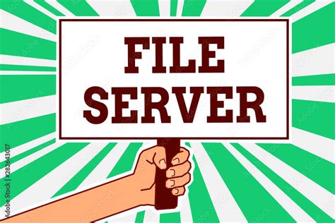 Writing Note Showing File Server Business Photo Showcasing Device Which Controls Access To