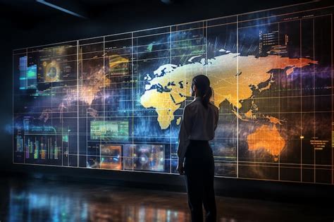 Premium Photo New Age Of Data Visualization Data Science And Visual Management Design Concept