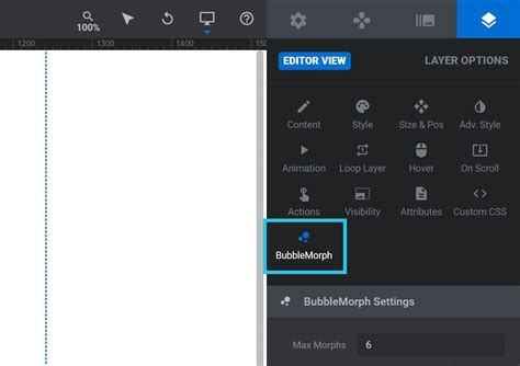 slider revolution manual bubble morph addon guide
