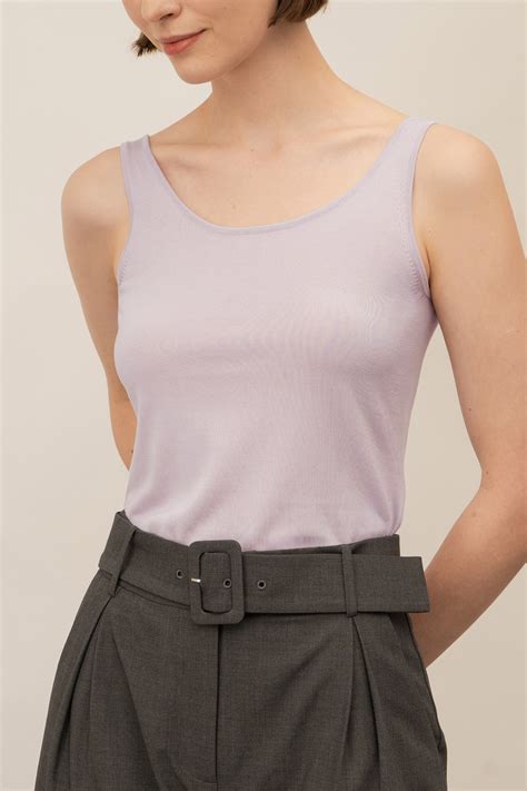 Silk Knit Scoop Neck Top Our Second Nature