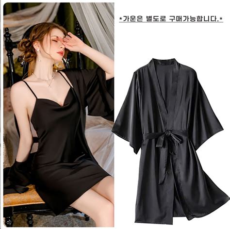 2피스 실크슬립 티팬티 섹시속옷 슬립 원피스 란제리 실크가운이벤트속옷 홈웨어 에이블리