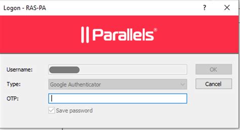 KB Parallels Google Authenticator Support