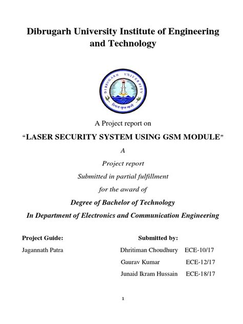Laser Security System Using Gsm Module Pdf Security Alarm Arduino