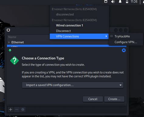 How To Configure The Gui Openvpn On A Kali Machine For Tryhackme Rtryhackme