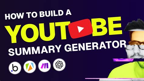 How To Build A Youtube Summarization App With No Code Youtube