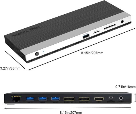 Wavlink 13 In 1 Usb C Docking Station【triple 4k Display 100w Pd Chargi