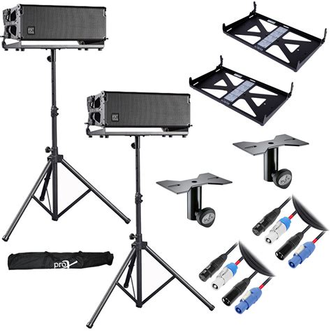 2x Das Event 210a Dual 10 Powered Line Array Speakers With Adaptors