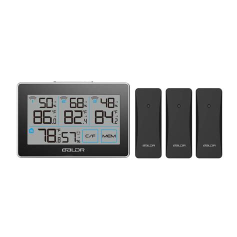 Amazon Com BALDR Home Weather Station Indoor Outdoor Thermometer Wireless Touch Screen LCD
