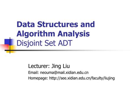 Ppt Data Structures And Algorithm Analysis Disjoint Set Adt
