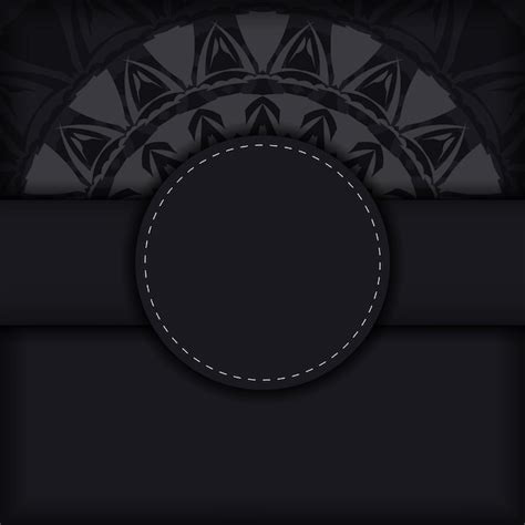 붉은 그리스 패턴이 있는 검은색의 고급스러운 벡터 엽서 디자인 텍스트와 추상 장식을 위한 공간이 있는 초대 카드 디자인 프리미엄 벡터