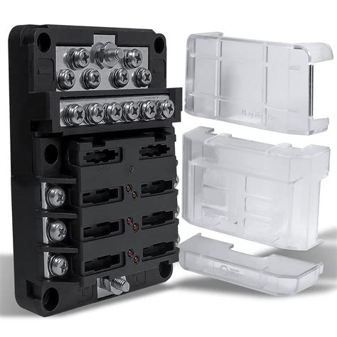 Way Fuse Box With Ground Negative Busbar For V V DC Max Modular Design Atc