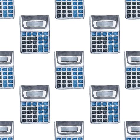 Watercolor Pattern Gray Calculator For Calculating Numbers Mathematics Algebra Back To School