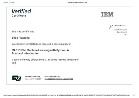 Syed Rizwana On Linkedin Machinelearning Python Ibm Edx Certification
