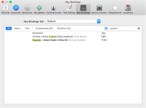 Xcode Indent Code In A Single Shortcut Stack Overflow