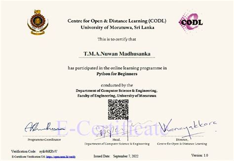 Nuwan Madhusanka On Linkedin Successfully Completed In The Online