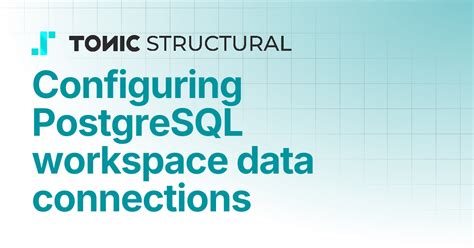 Configuring Postgresql Workspace Data Connections Tonic Structural