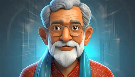 Premium Photo 3d Rendering Of Elder Person Portrait