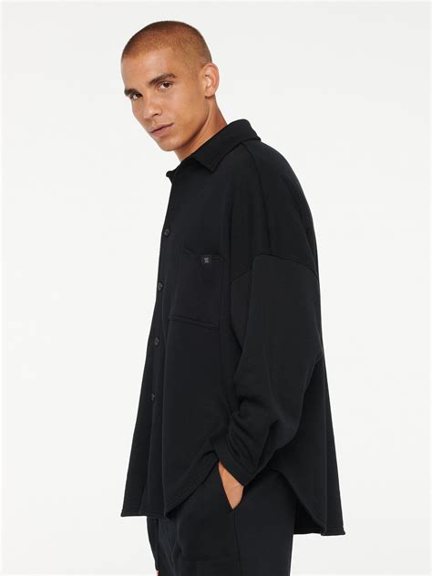 Essential Oversized Button Up Shirt In Black Savage X Fenty