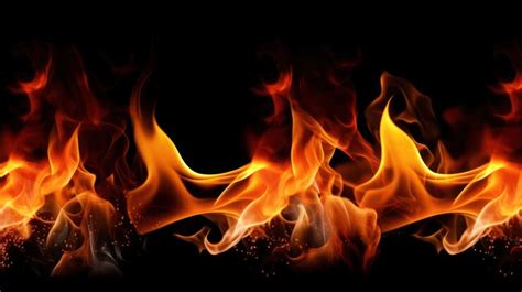 Un Fondo Negro Con Fuego Foto Premium