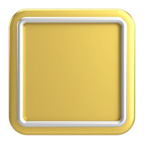 premium photo 3d rectangle button empty button 3d illustration