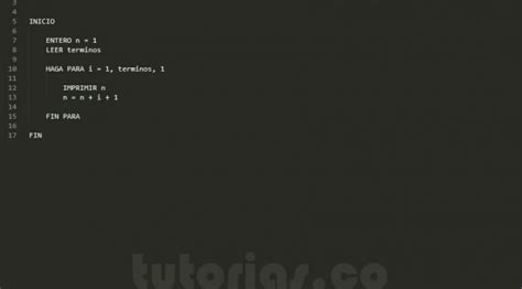 Ciclo Para Pseudocodigo Serie Numerica Triangular