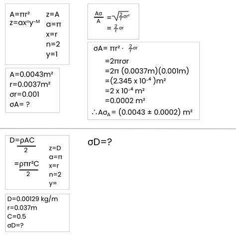 Solved If the answer for the error propagation of A σA is Chegg com
