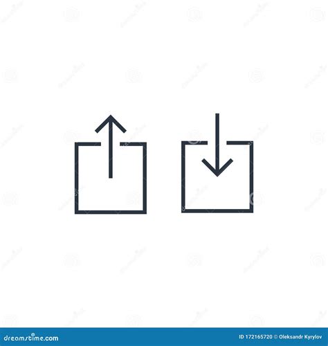Export And Import File Icons Upload Download Sign Share Document
