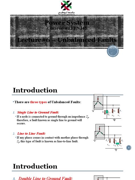 Lecture 6 Unbalanced Faults Pdf Electrical Network Electrical